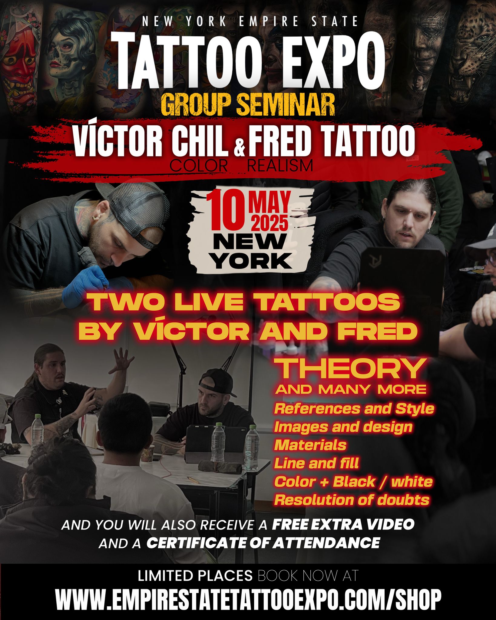 Victor Chil and Fred - Color Realism Group Seminar - Tattoo Convention ...